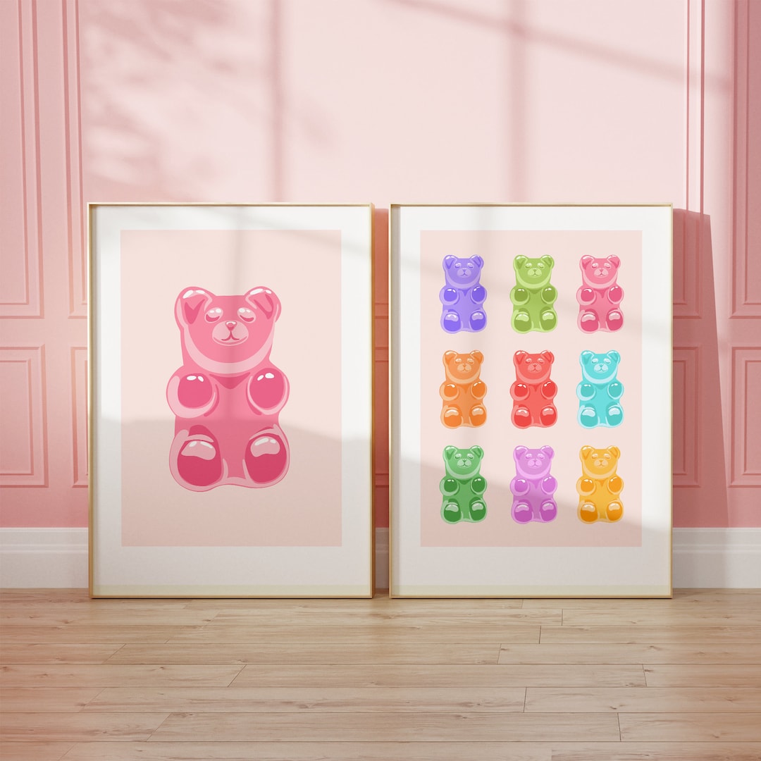 INSTANT DOWNLOAD Gummy Bear Art Print Gummy Bear Poster - Etsy