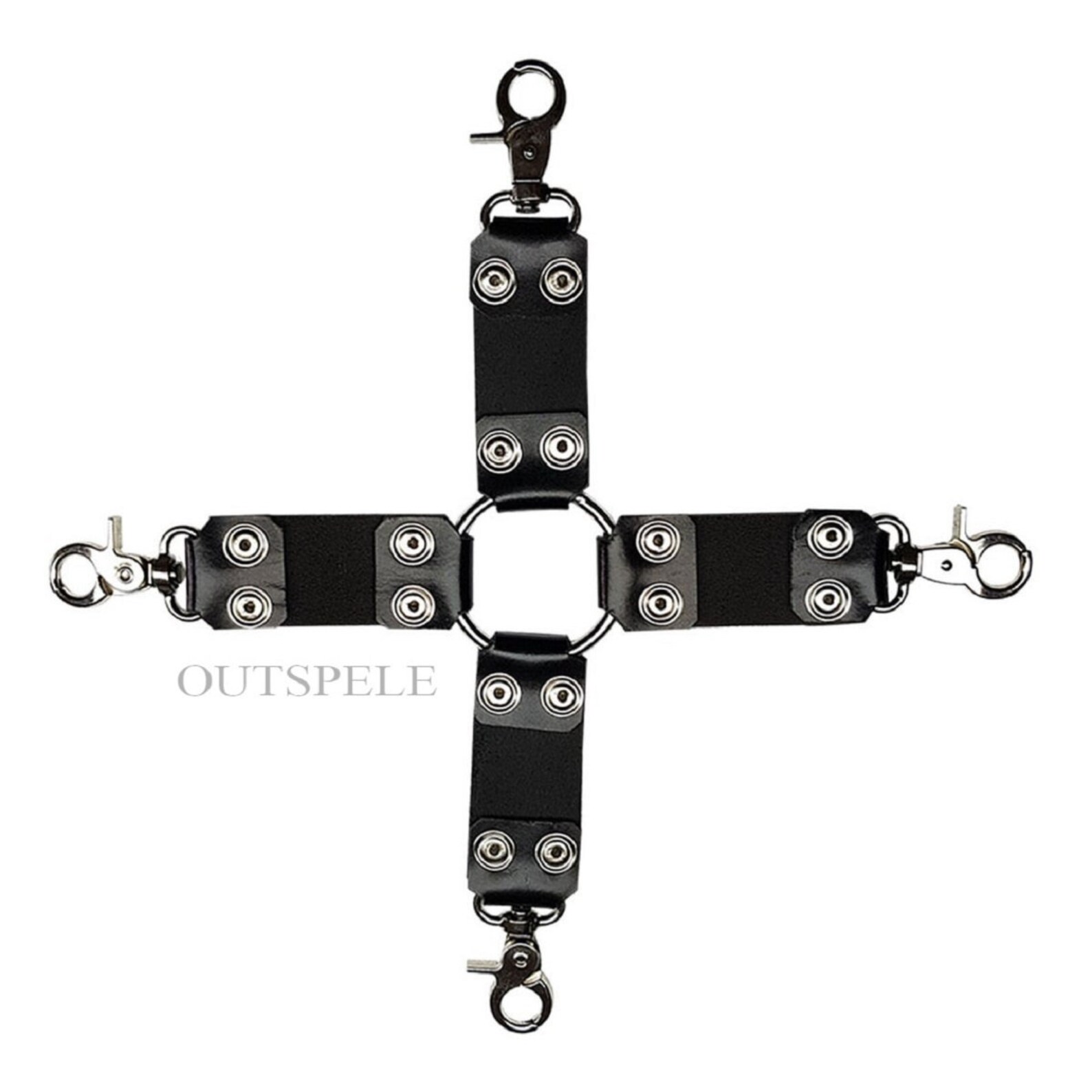 Real Black Leather Restraint Cuff Set 7 Pieces Padded Unisex - Etsy