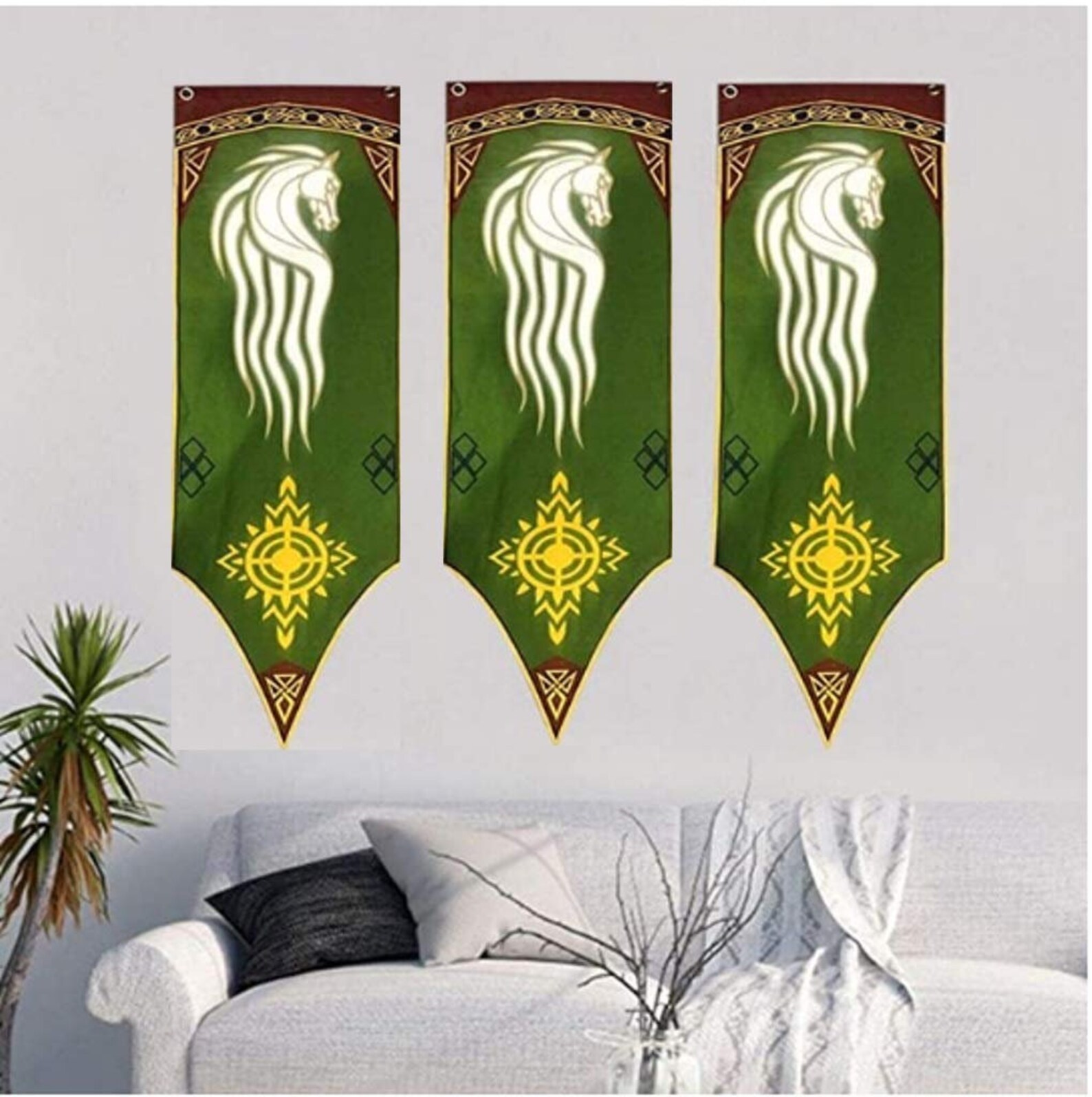 Lord of the Rings Rohan Banner Flag LOTR Gondor the Hobbit | Etsy