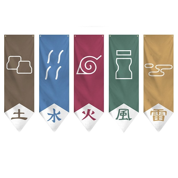 Anime Flagge Naruto Dorf Symbol Banner Konohagakure | Etsy