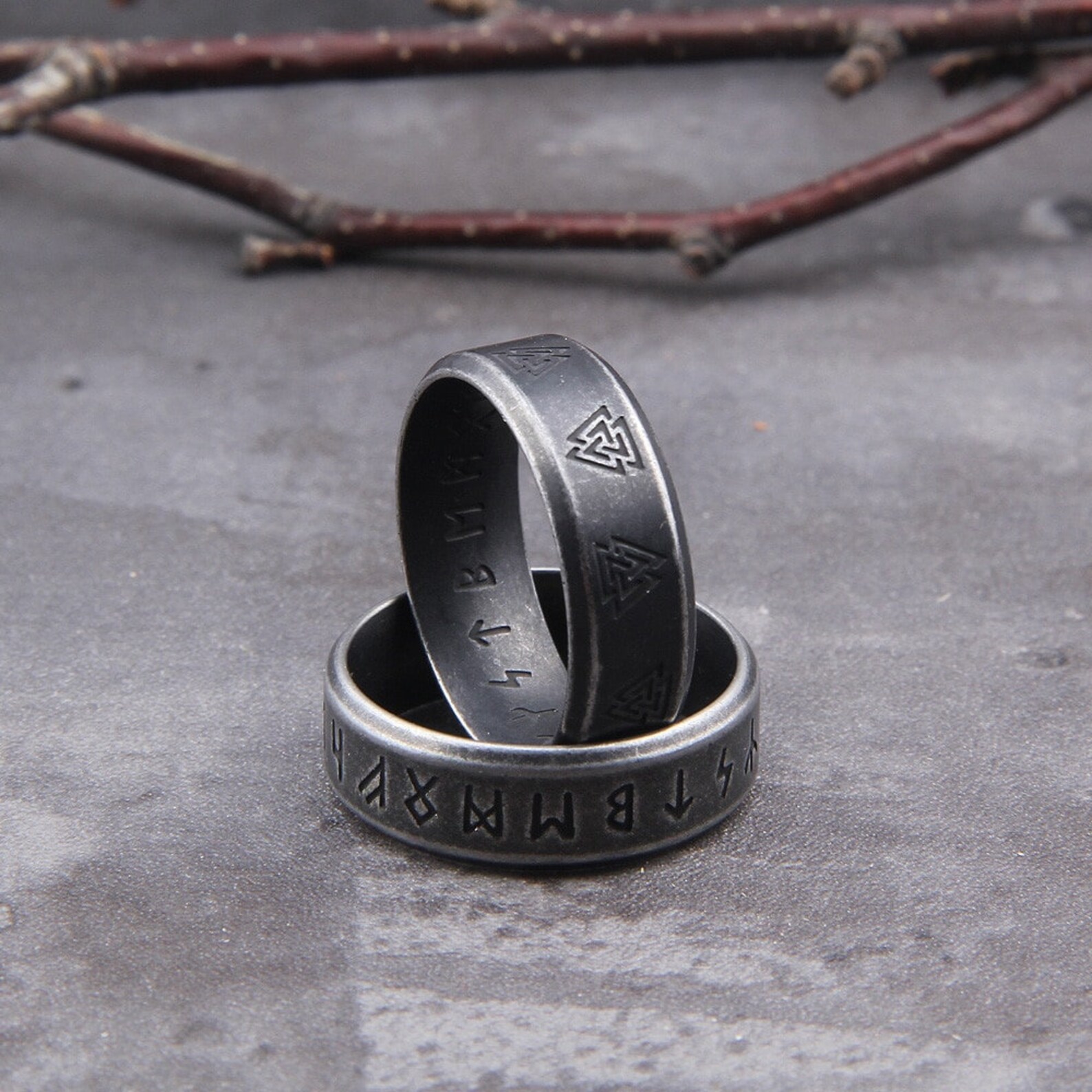 Odin Norse Viking Nordic Ring for Men Fashion Gothic Real | Etsy UK