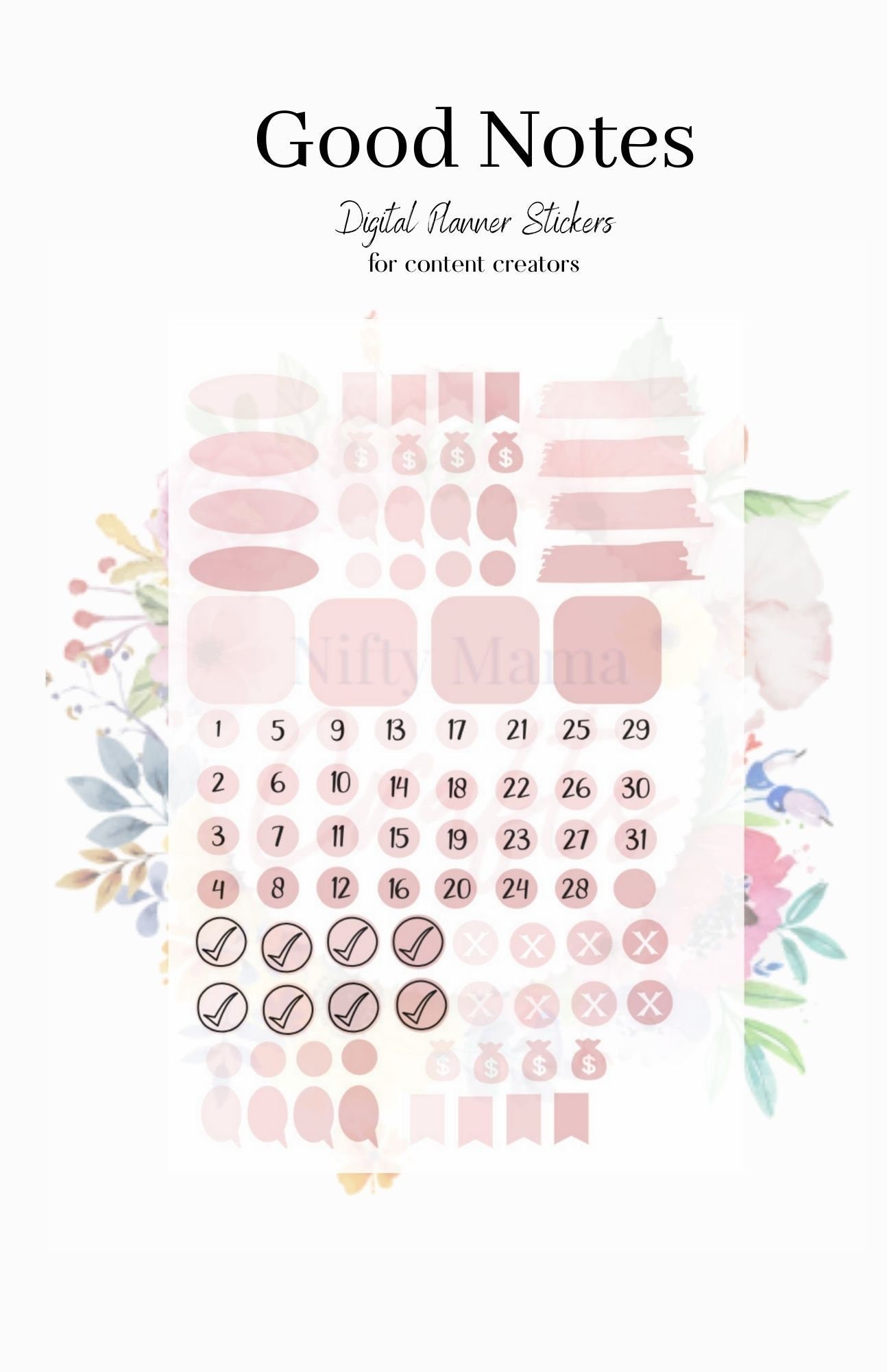 DIGITAL STICKERS Content Creator Stickers Pre-cut - Etsy