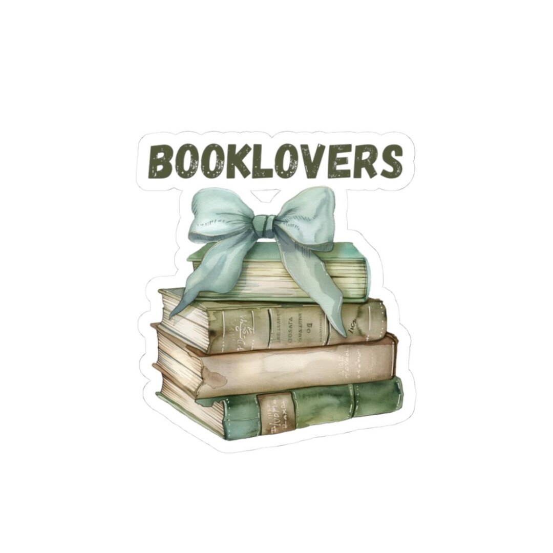 Booklovers Stack of Books Sticker | Kiss-cut Vinyl Sticker - Etsy