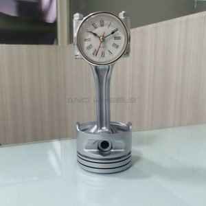 Deskton Desk Clock Made of Car Engine Piston Repurposed - Etsy