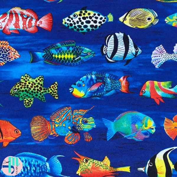Tropical Fish Fabric - Etsy