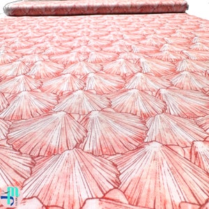 Shells in Coral From Sea & Shore by Hackney and Co. for Windham Fabric ...