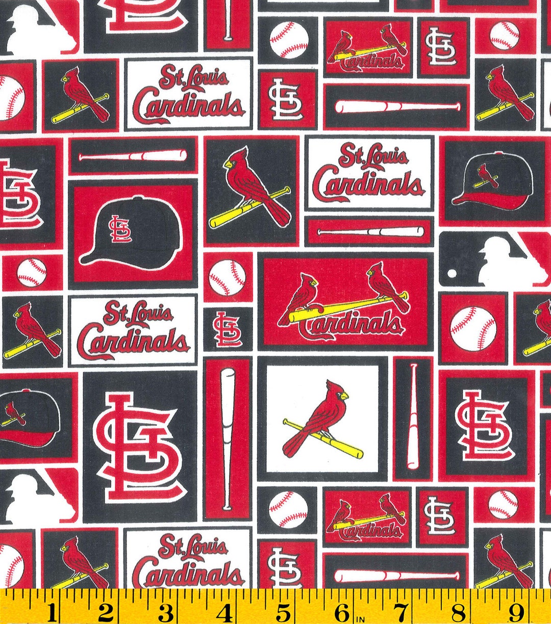 St Louis Cardinals Fabric, 100% Cotton, by the Half Yard, FAST SHIPPING ...