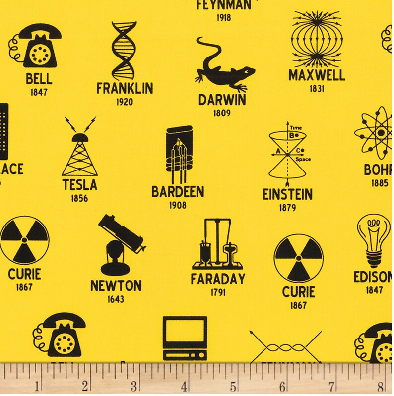 Science Symbols in Yellow From Science Fair by Valerie Wells - Etsy