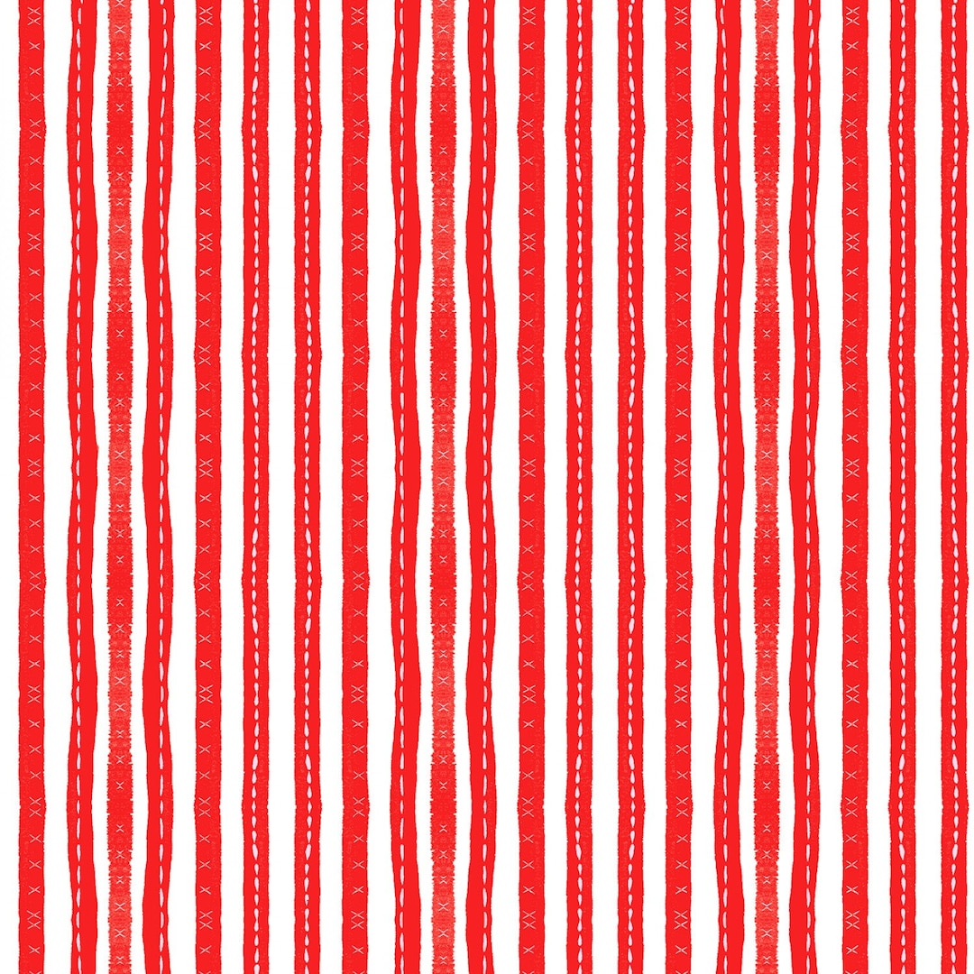 Stitched Stripe in Light Red - From America the Beautiful by Heatherlee ...