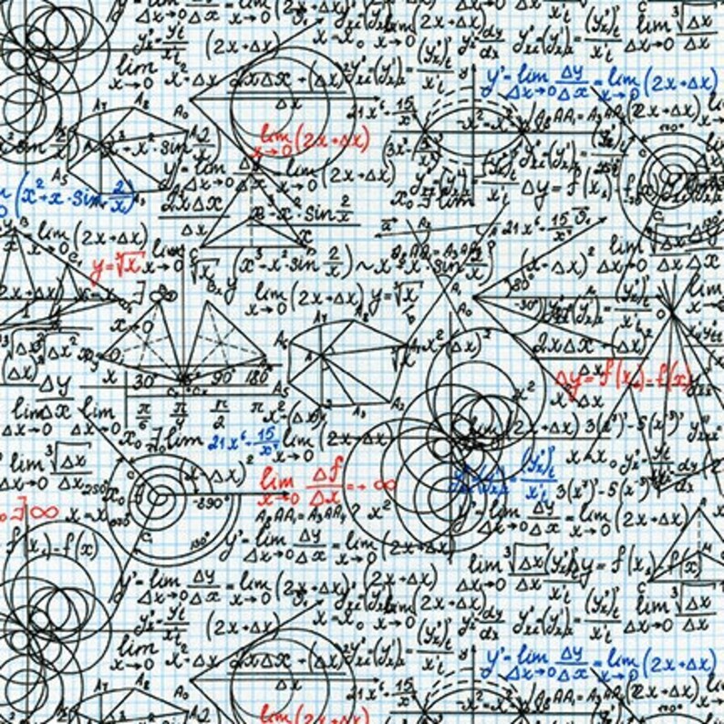 Equations on Graph Paper in White From Out of Print by - Etsy