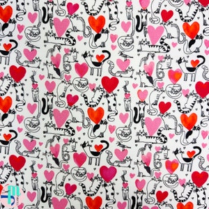 Hearts and Cats - From Purrfect Cats - by Terry Runyan - for Benartex ...
