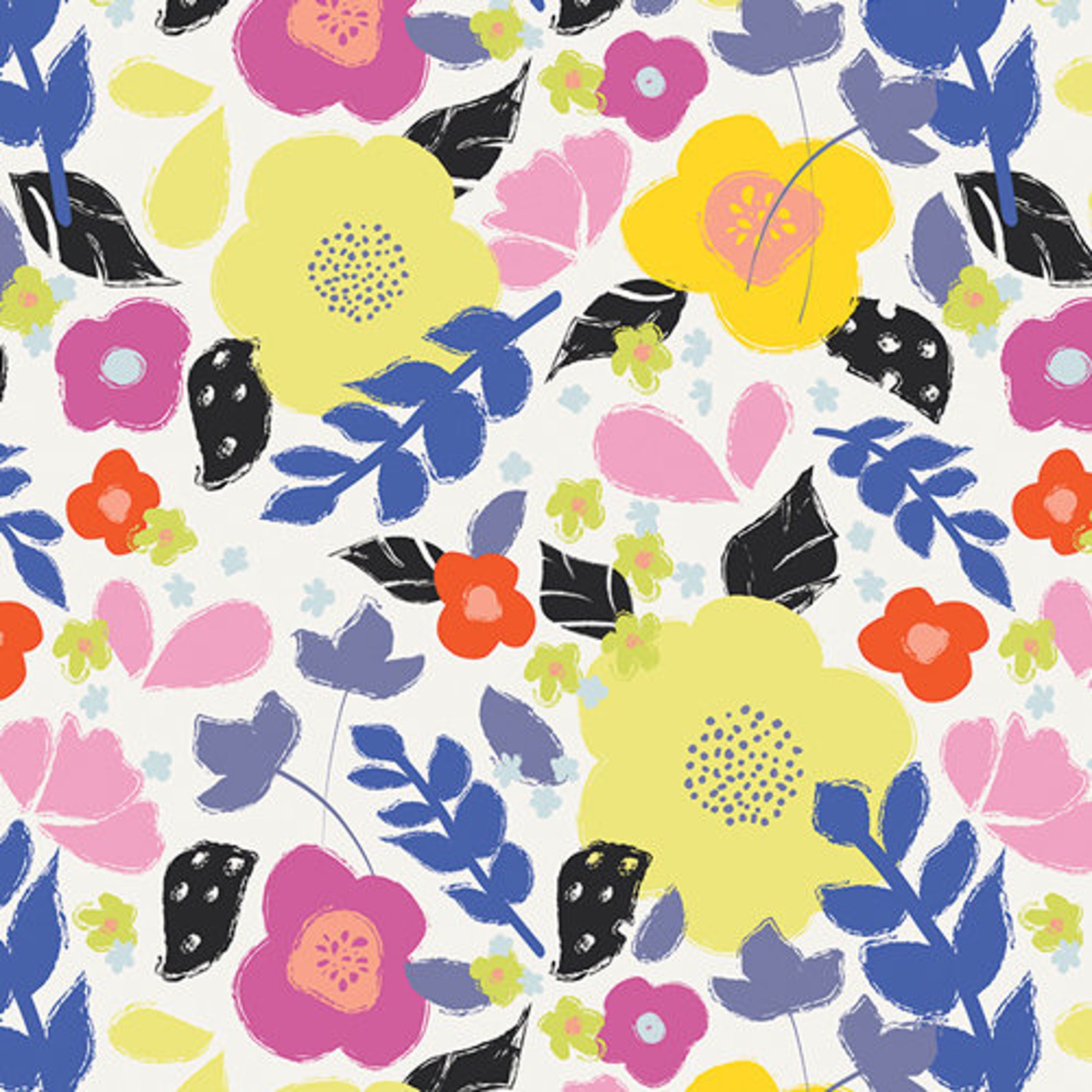 Street Art Moon by Caroline Hulse for Art Gallery Fabrics | Etsy