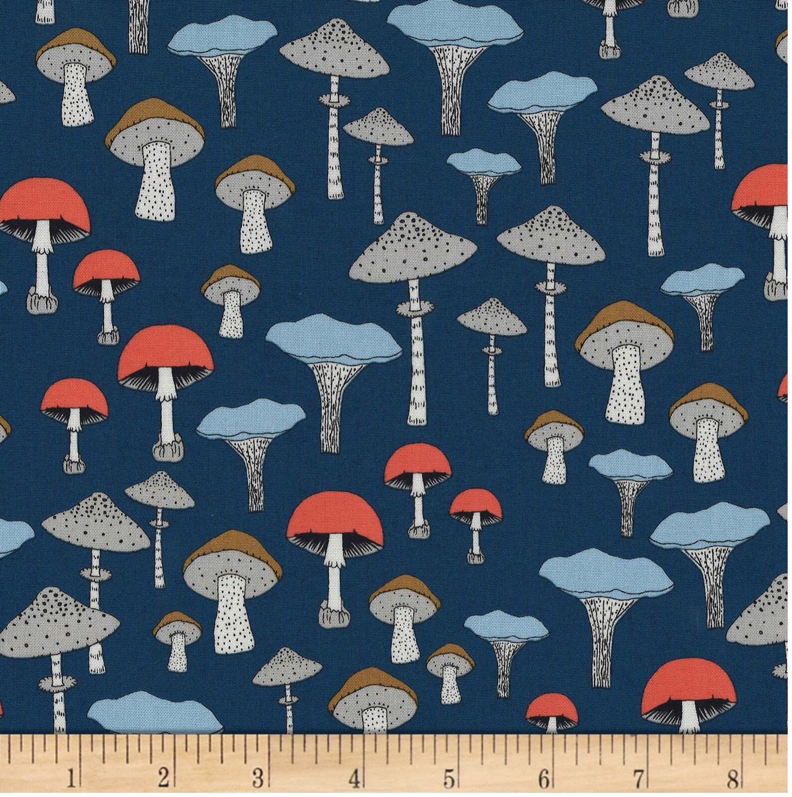 Champignons in Teal From Forest Gifts by Axelle Designs - Etsy