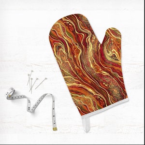 Abstract Marbling With Metallic Accents From Autumn Leaves - Etsy