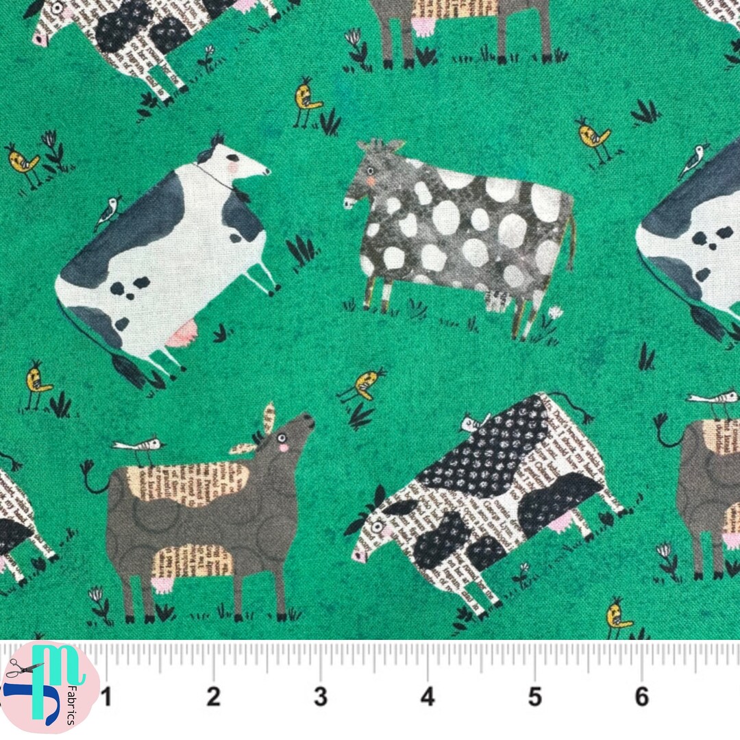 Udderly Cows in Teal - From on the Farm - by Terry Runyan - for ...
