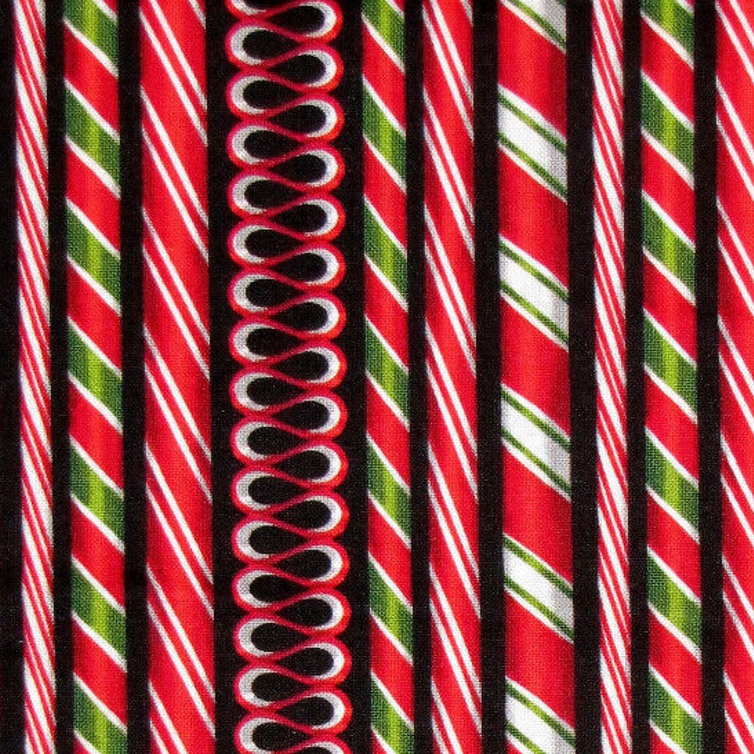 Peppermint Candy Stripe in Black - From Holly Jolly Christmas by Mary ...