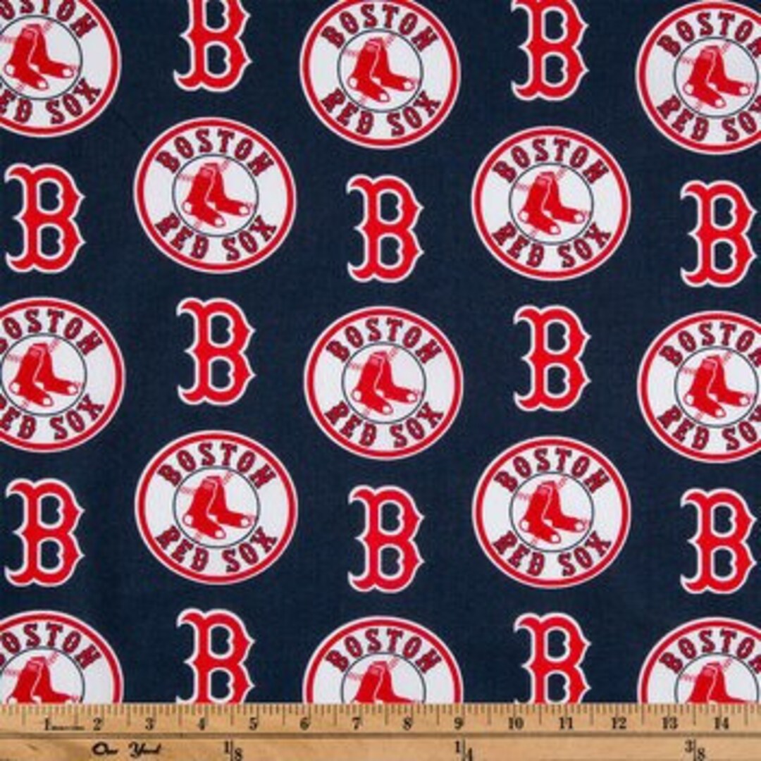 Boston Red Sox 100% Cotton Fabric by the Half Yard, BTHY - Etsy