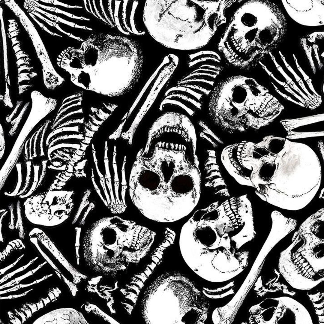 Packed Skeletons - From Wicked - for Timeless Treasures Fabrics - 100% ...