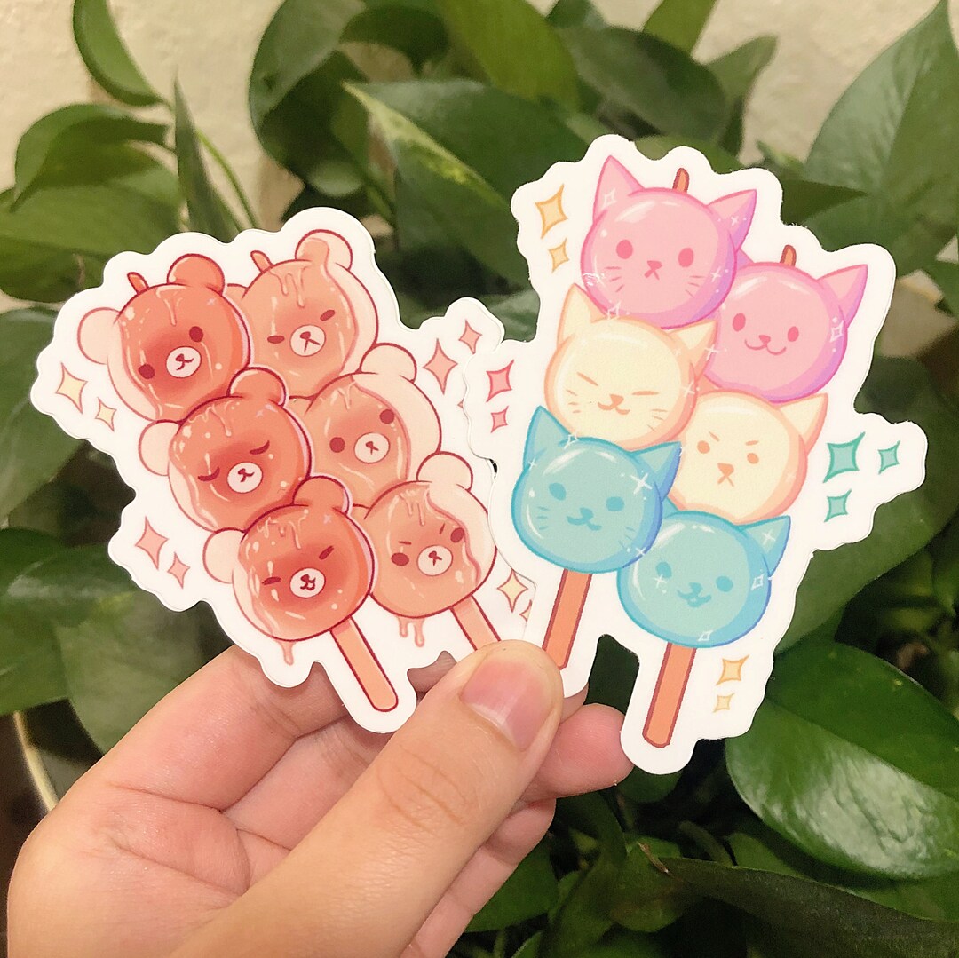 3 Inch Kawaii Cat Bear Dango Vinyl Sticker - Etsy Canada