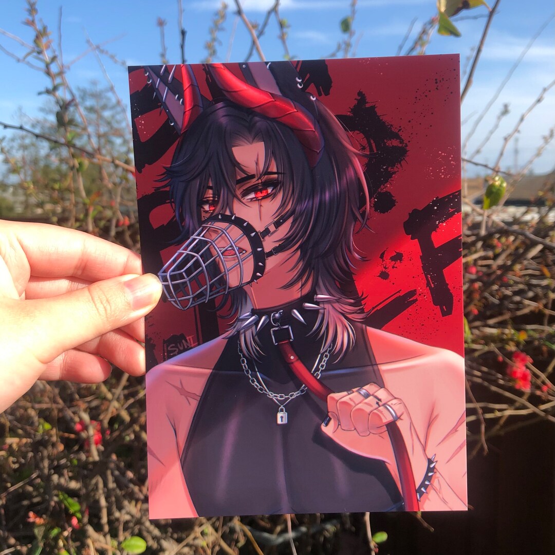 5x7 Print Anime OC Demon Wolf Muzzle Print - Etsy