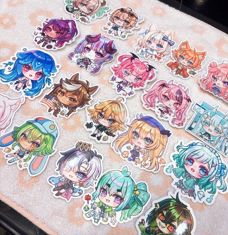 Indie Vtuber Stickers Bao Dokibird Mint Chikafuji Lisa Ironmouse Dooby ...