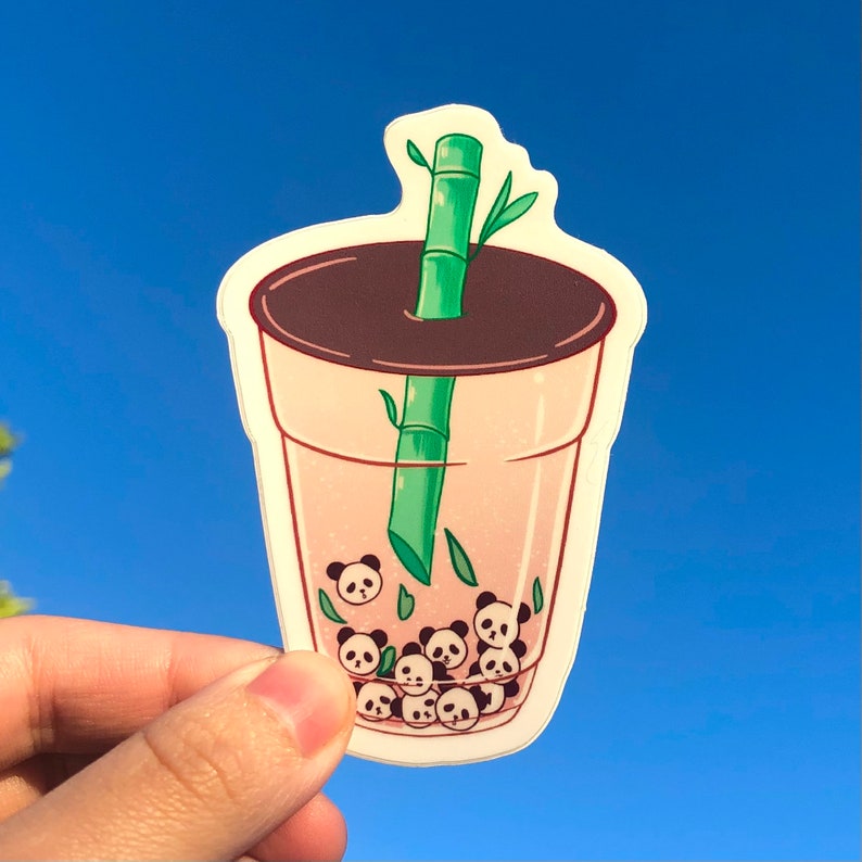 3.5 inch Kawaii Aesthetic Boba Tea Vinyl Stickers | Etsy