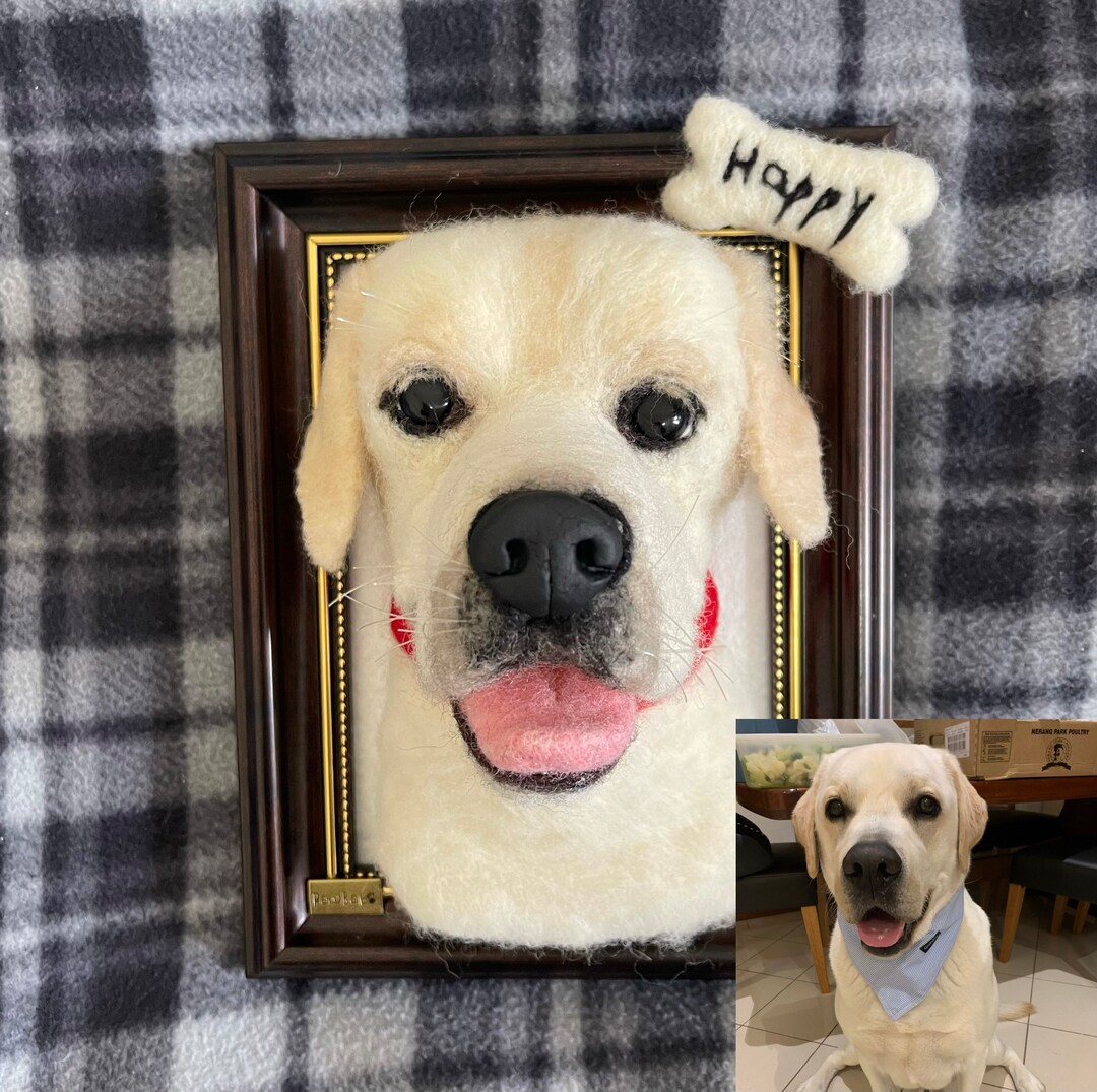 Realistic Felting Labrador; Custom Felting Dog Portrait; Felt Dog ...