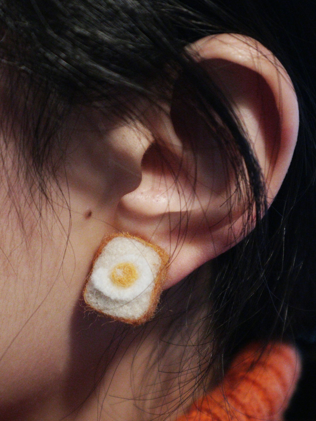 Felted Toast Clip-on Earrings, Bread & Egg Novelty Jewelry - Etsy