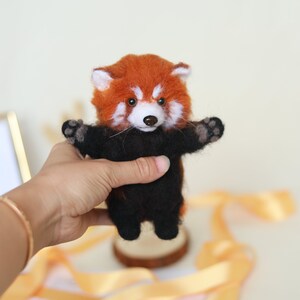 Custom Felted Red Panda Sculpture/replica; Red Panda Needle Felted Full ...