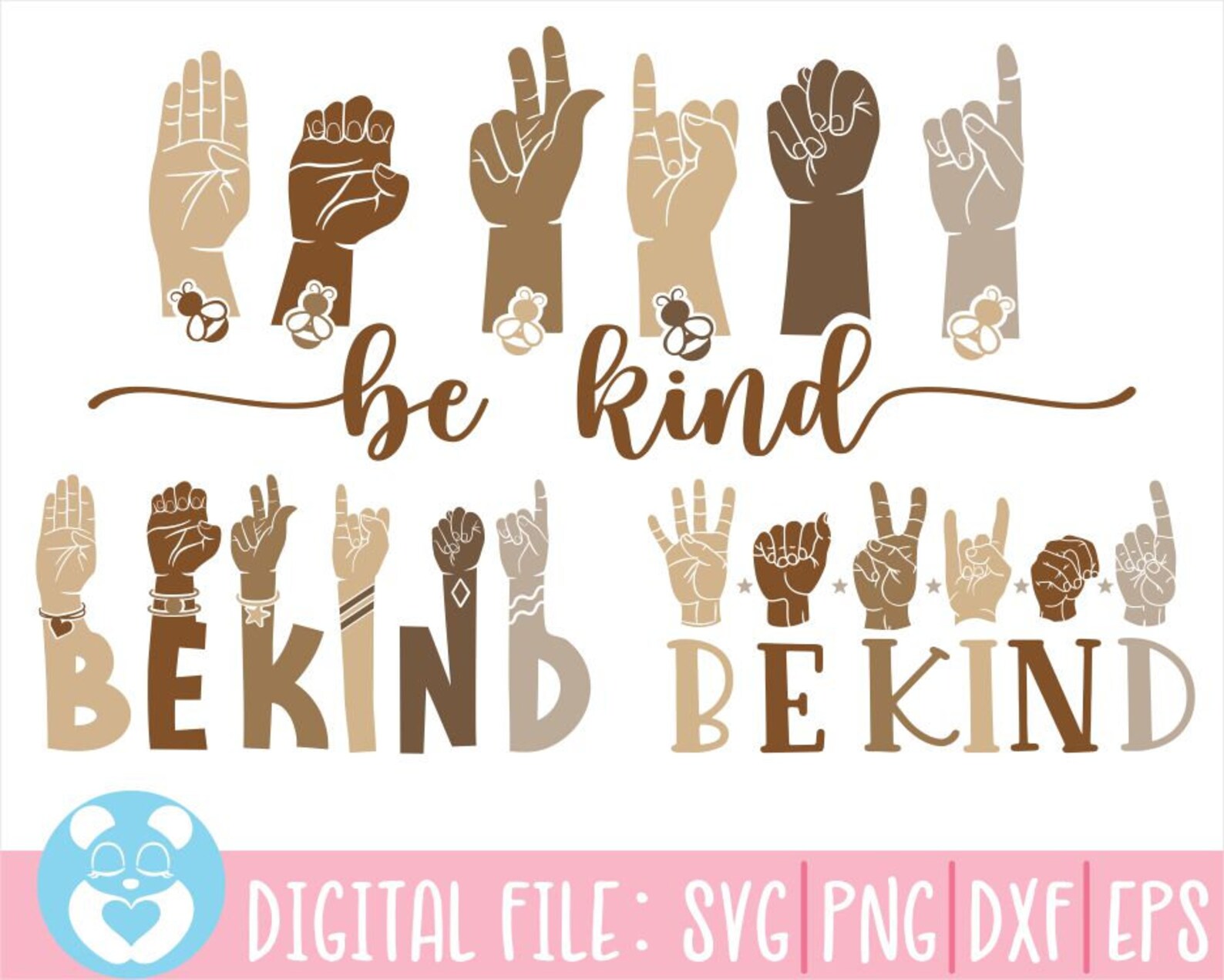 Be Kind Hand Svg Be Kind Hand Sign Language Svg Be Kind | Etsy