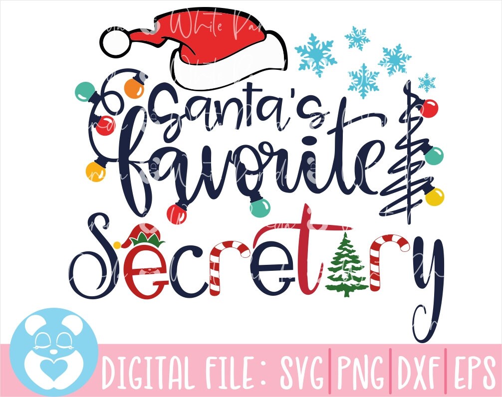 Santas Favorite Secretary Christmas Svgfavorite Etsy