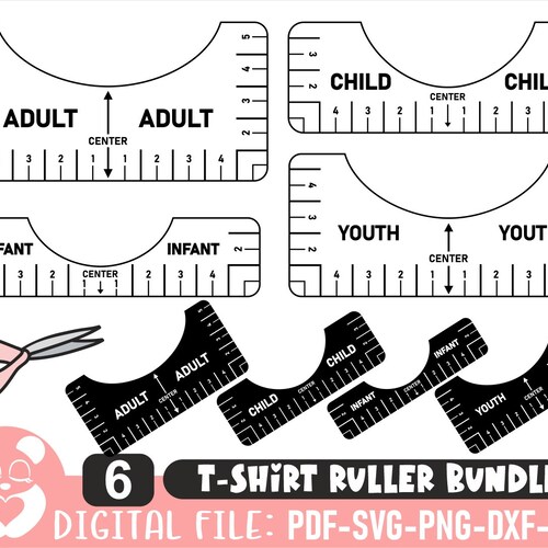 T-shirt Alignment Tool Svgt-shirt Ruler Svg Bundle Shirt - Etsy