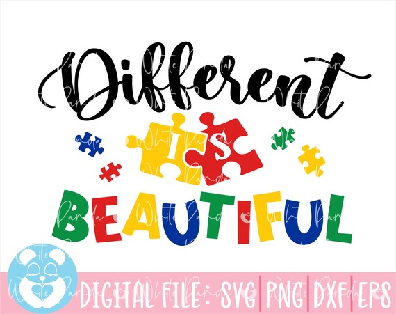 Autism Different is Beautiful Svg File Autism Svg Autism | Etsy