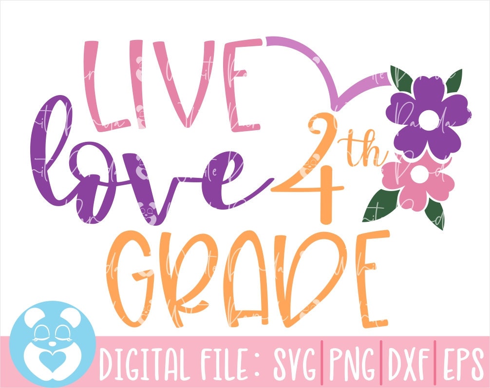 Fourth Grade Love 4th Grade Svglove SVG School Svg 4th | Etsy