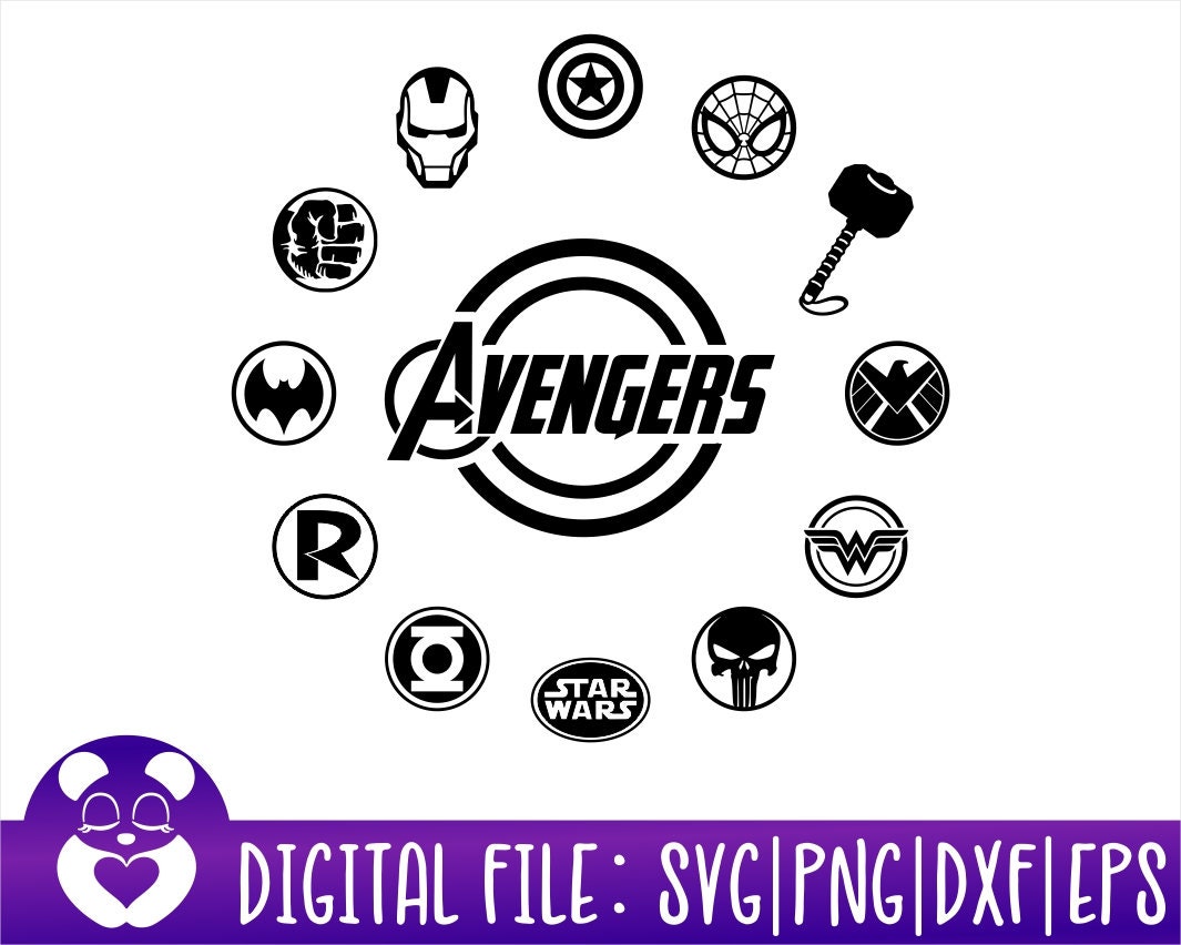 Avengers Circle Logos SvgAvengers SvgAvengers Cut | Etsy