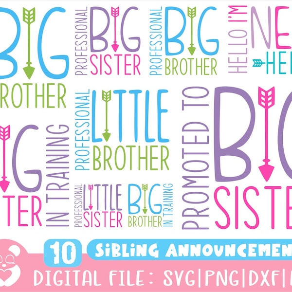 Sibling Svg - Etsy