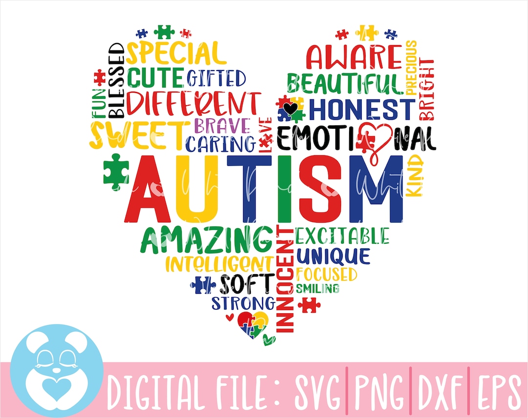 Autism Heart Svg, Autism Awareness Cut Files, Autism Puzzle Heart Svg ...