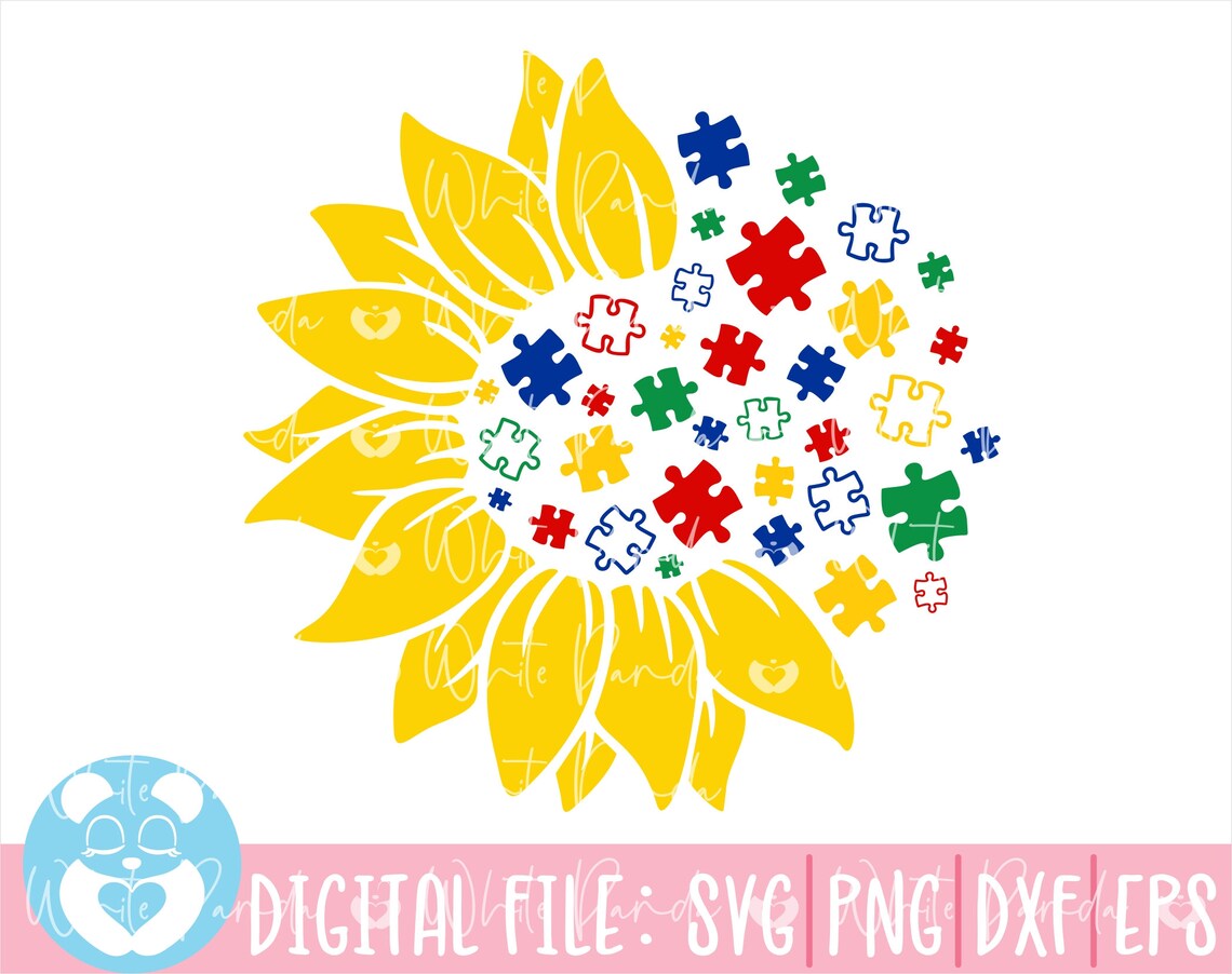 Autism Sunflower Svg Autism Svg Autism Awareness Svg Autism | Etsy