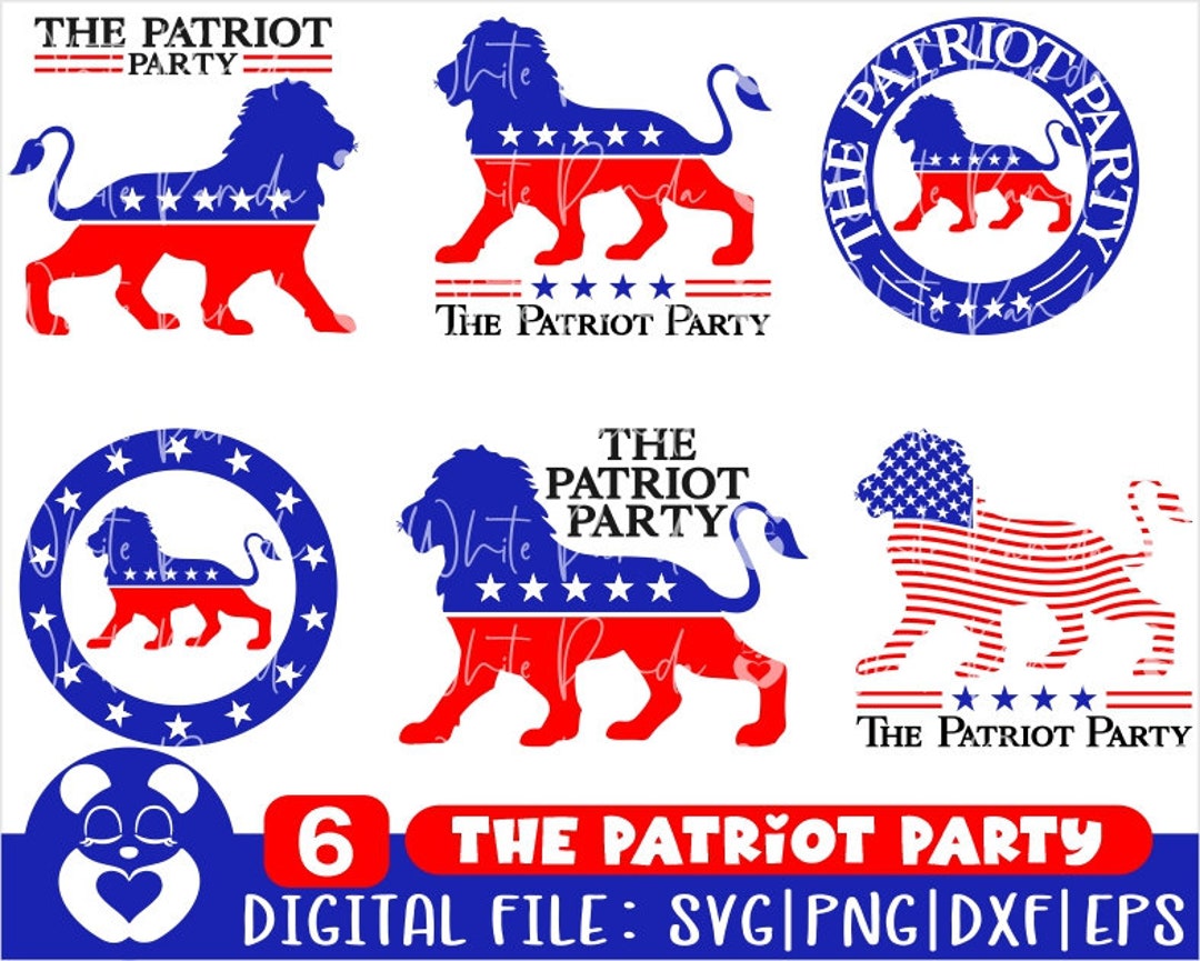 The Patriot Party Svg,patriot Party America Pro Svg,lion Patriot Party ...