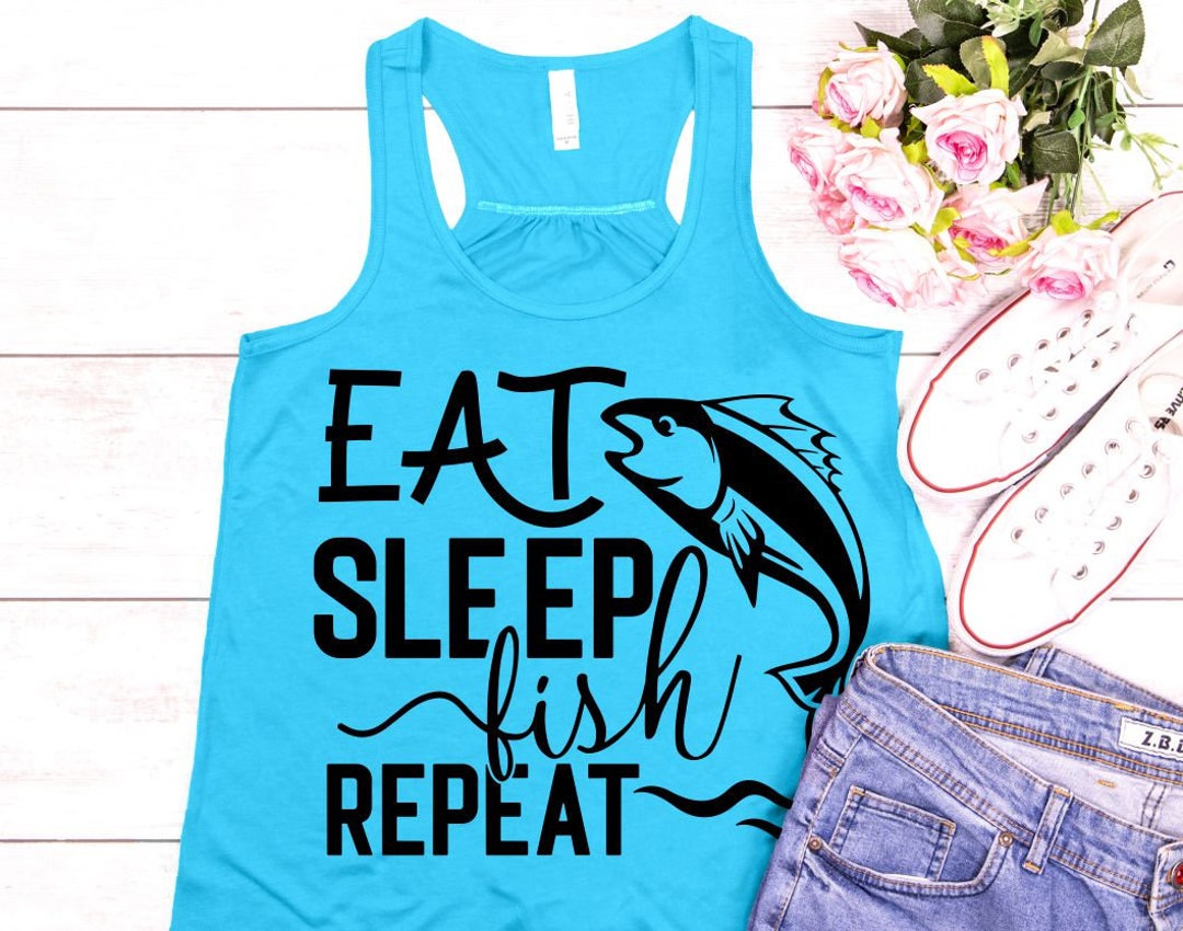 Eat Sleep Fish Repeat Svg Cut File, Fisherman Dad Shirt, Fishing Svg ...