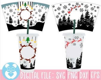 Christmas Cold Cup Svg, Merry Christmas Svg, Christmas Svg, Coffee Cold ...