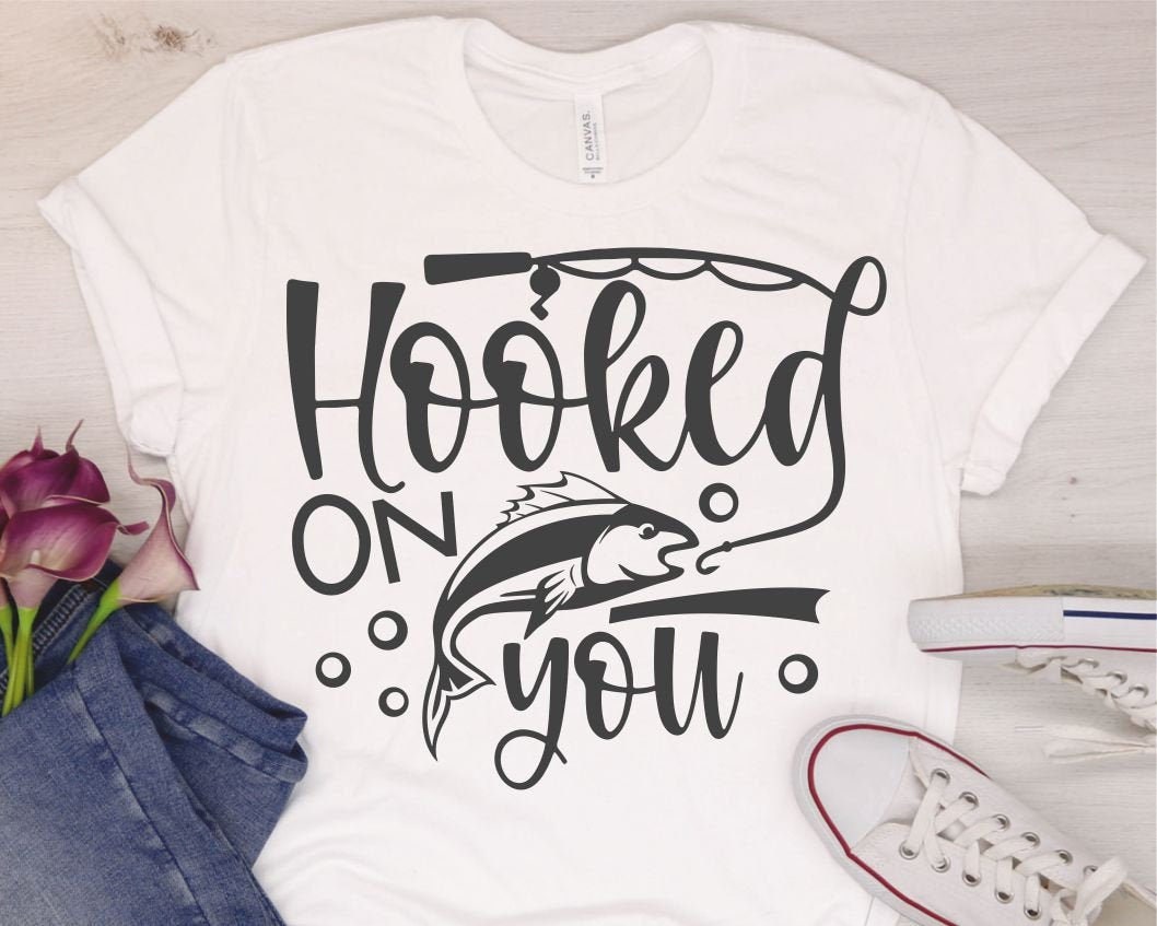 Hooked on You Svg, Fishing Pole Svg, Fishing Svg, Fishing Hook Svg ...