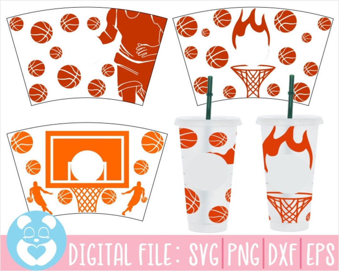 Full Wrap Basketball Cold Cup Svg, Basketball Svg, Coffee Cold Cup Svg ...