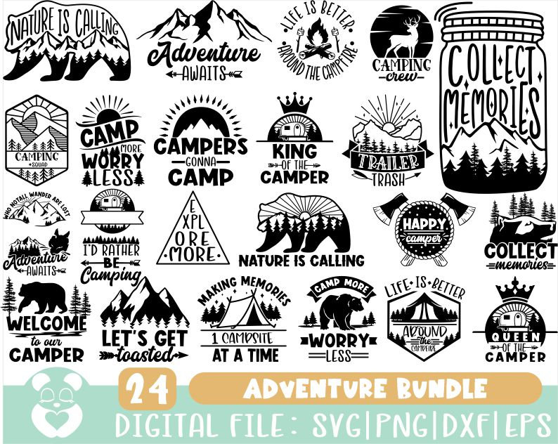 Adventure Svg Bundle Camping Svg Explore Svgcampfire Svg - Etsy