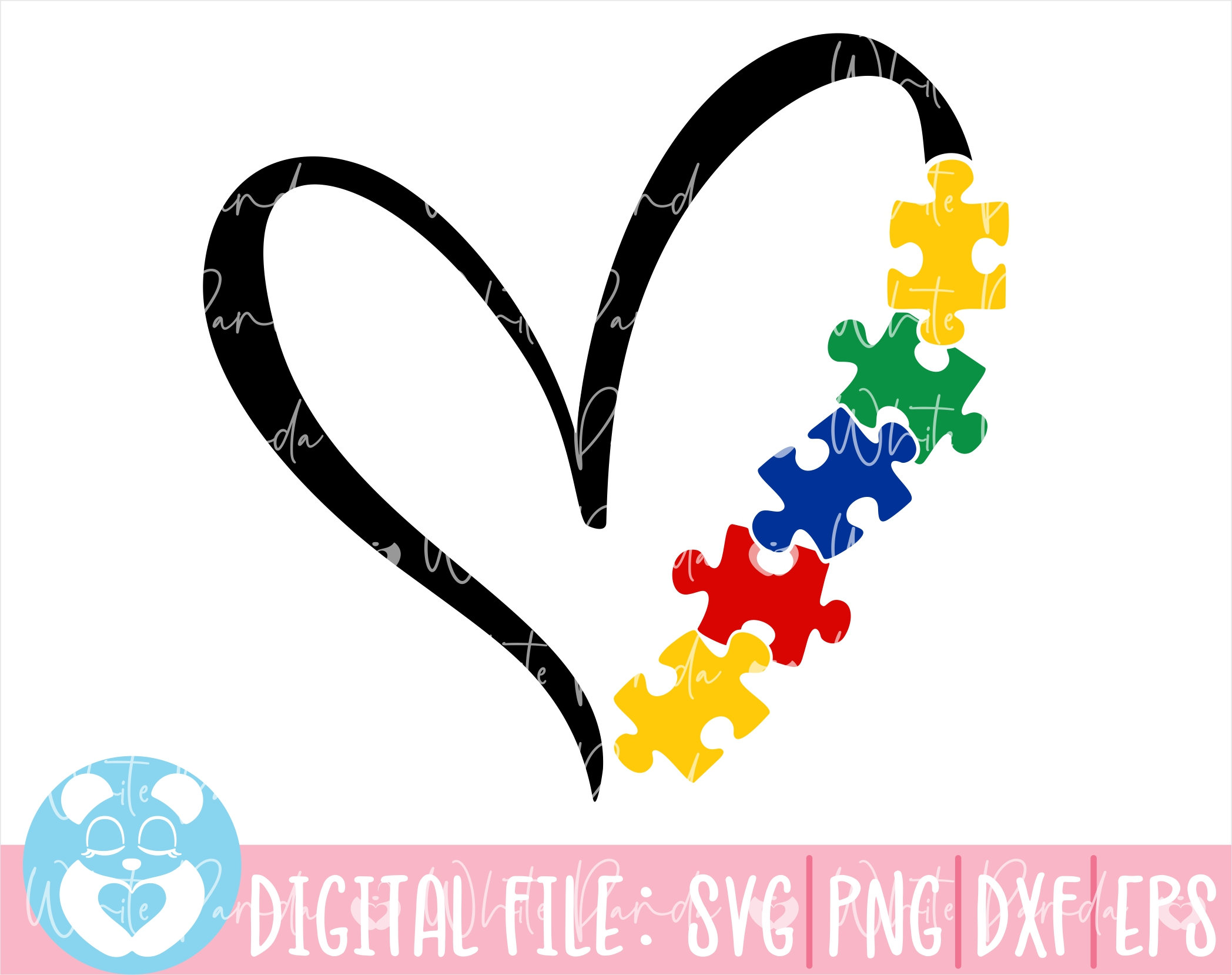 Autism Heart Svg Autism Svg Autism Awareness Svg Puzzle - Etsy