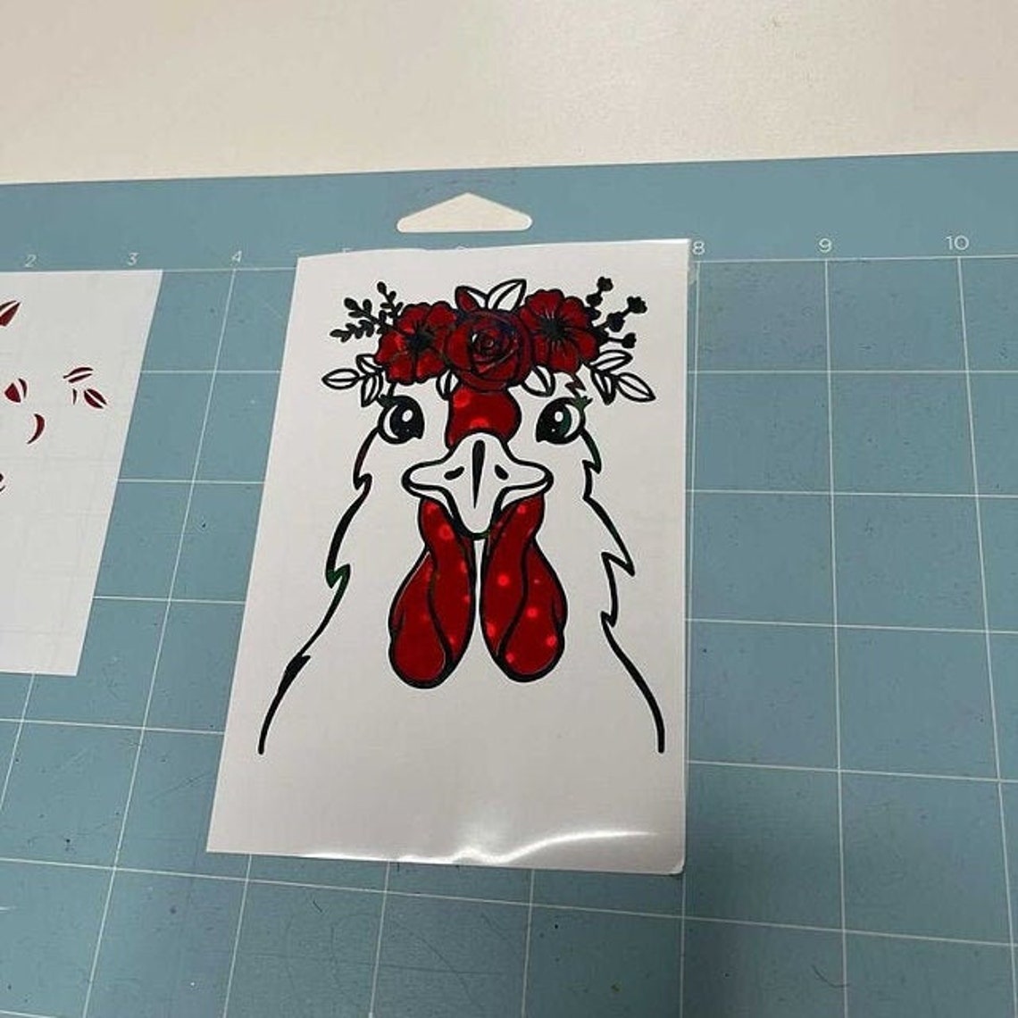 Pollo Svg Pollo con Corona de Flores Svg Flor de Pollo Svg | Etsy