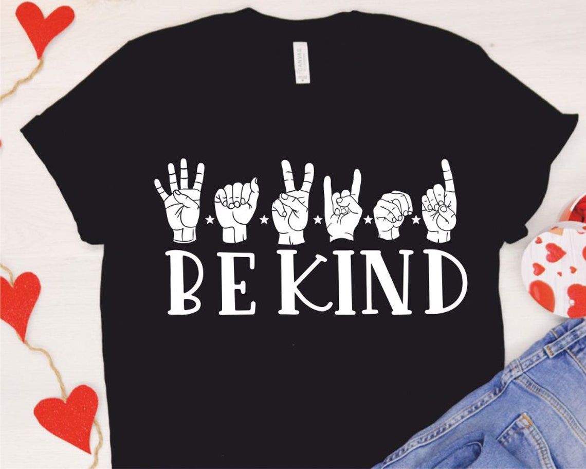 Be Kind Hand Svg Be Kind Hand Sign Language Svg Be Kind - Etsy