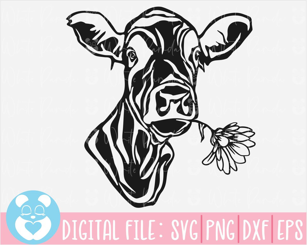 Calf With Flower,floral Calf Svg,cow Head Svgflower Calf Svg Files for ...