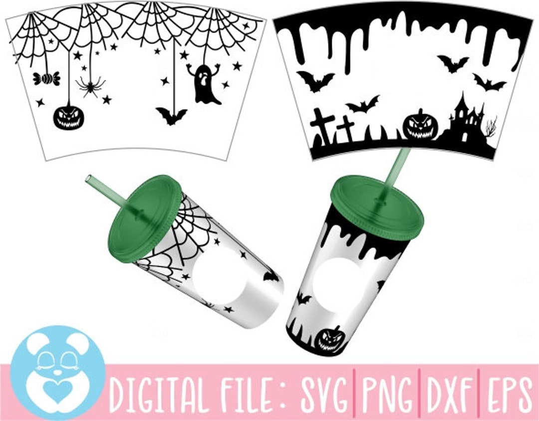24oz Halloween Cold Cup Svg, Venti Cold Cup Svg, Halloween Svg, Pumpkin ...