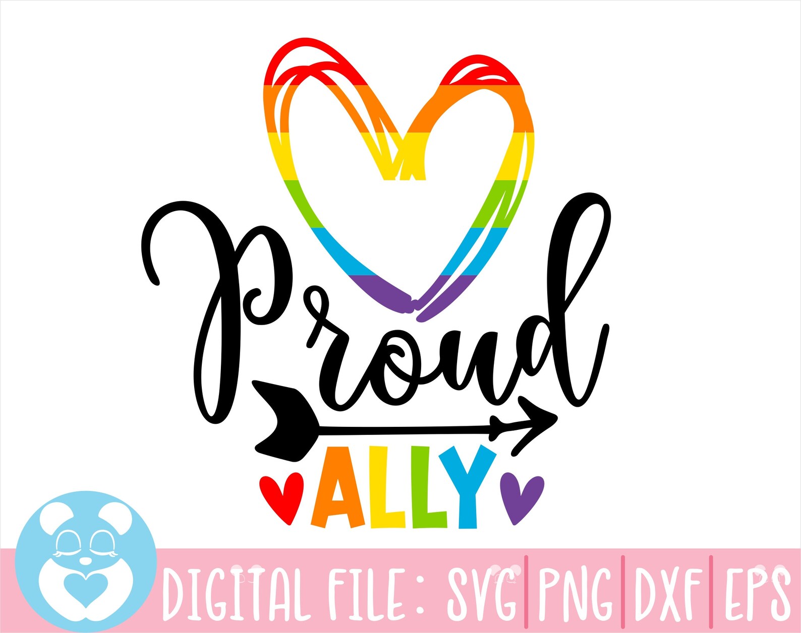Gay Pride Svgproud Ally Svg Gay Pride Cut Files Fun - Etsy